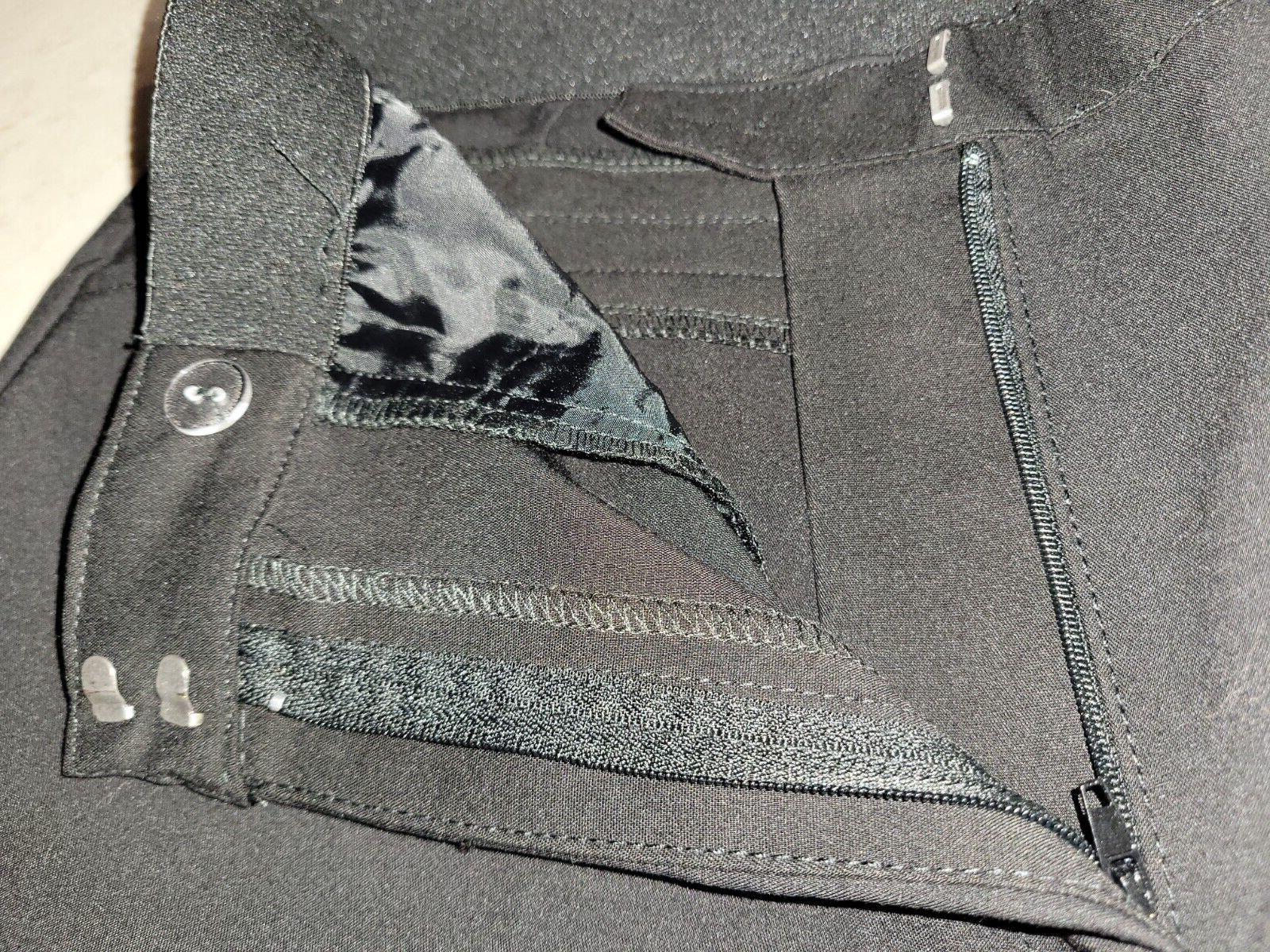 NEW Ruby Road Women Cropped Pants Capris Size 12 Black Cotton Stretch ...