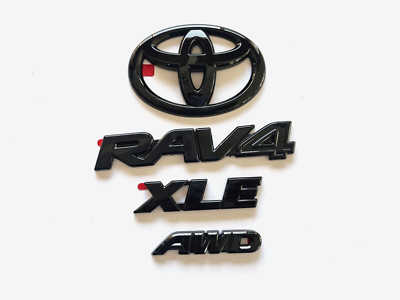 2019-2024 Toyota Rav4 XLE AWD Hybrid Gloss Blackout Overlay !! Emblems ...