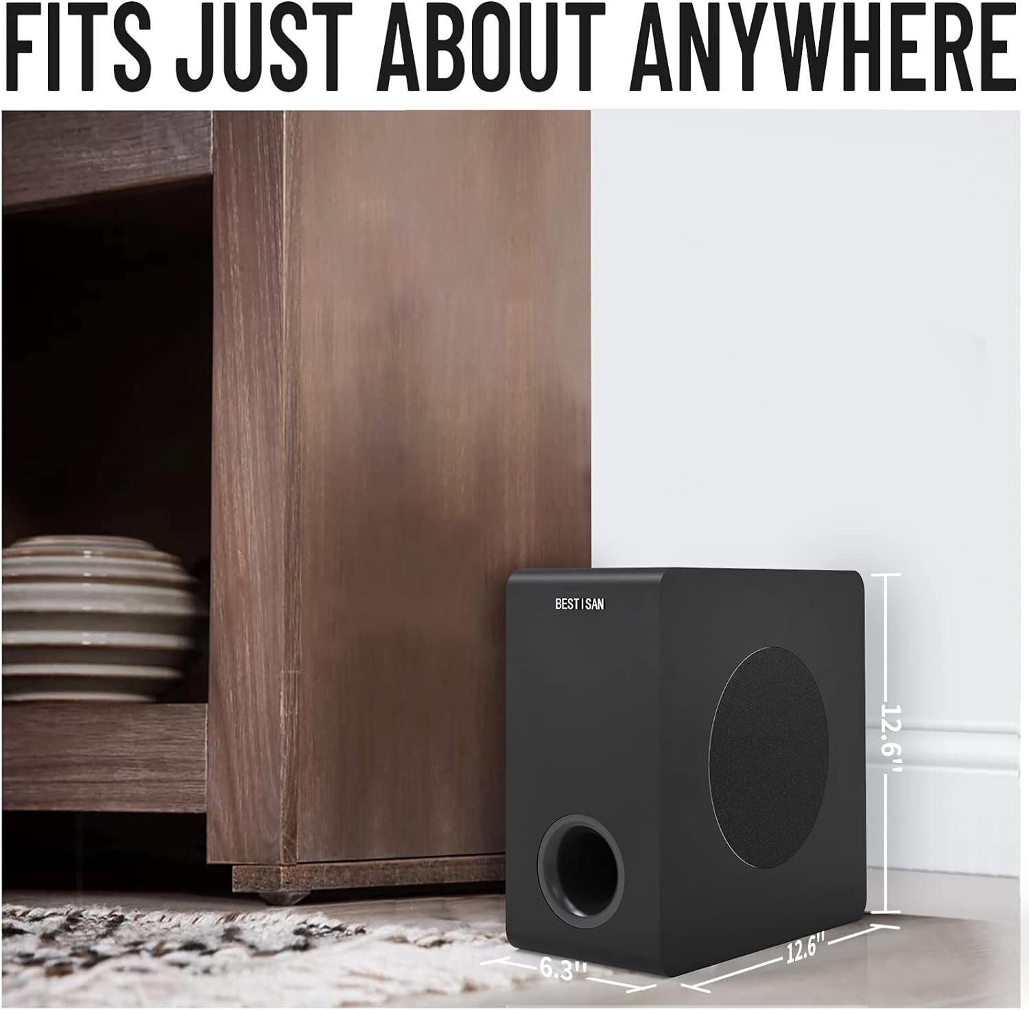 BESTISAN 6.5‚Äô‚Äô Powered Home Audio Subwoofer with Deep Bass | 60 W ...