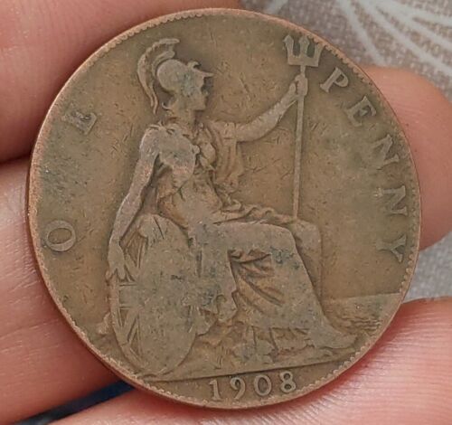 1908 Edward VII UK One Penny 1d coin Kayihan coins T22 | eBay