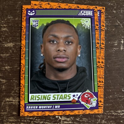 2024 SCORE TRICK OR TREAT ~ XAVIER WORTHY #50 ~ PUMPKIN ROOKIE CARD ...