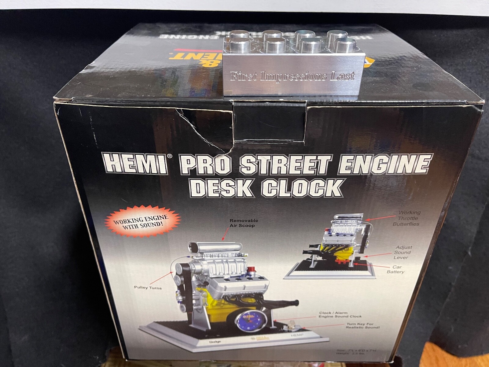 2006 Napa Dodge Hemi Pro street Engine Desk Clock 1 6 scale Crown Prem ...