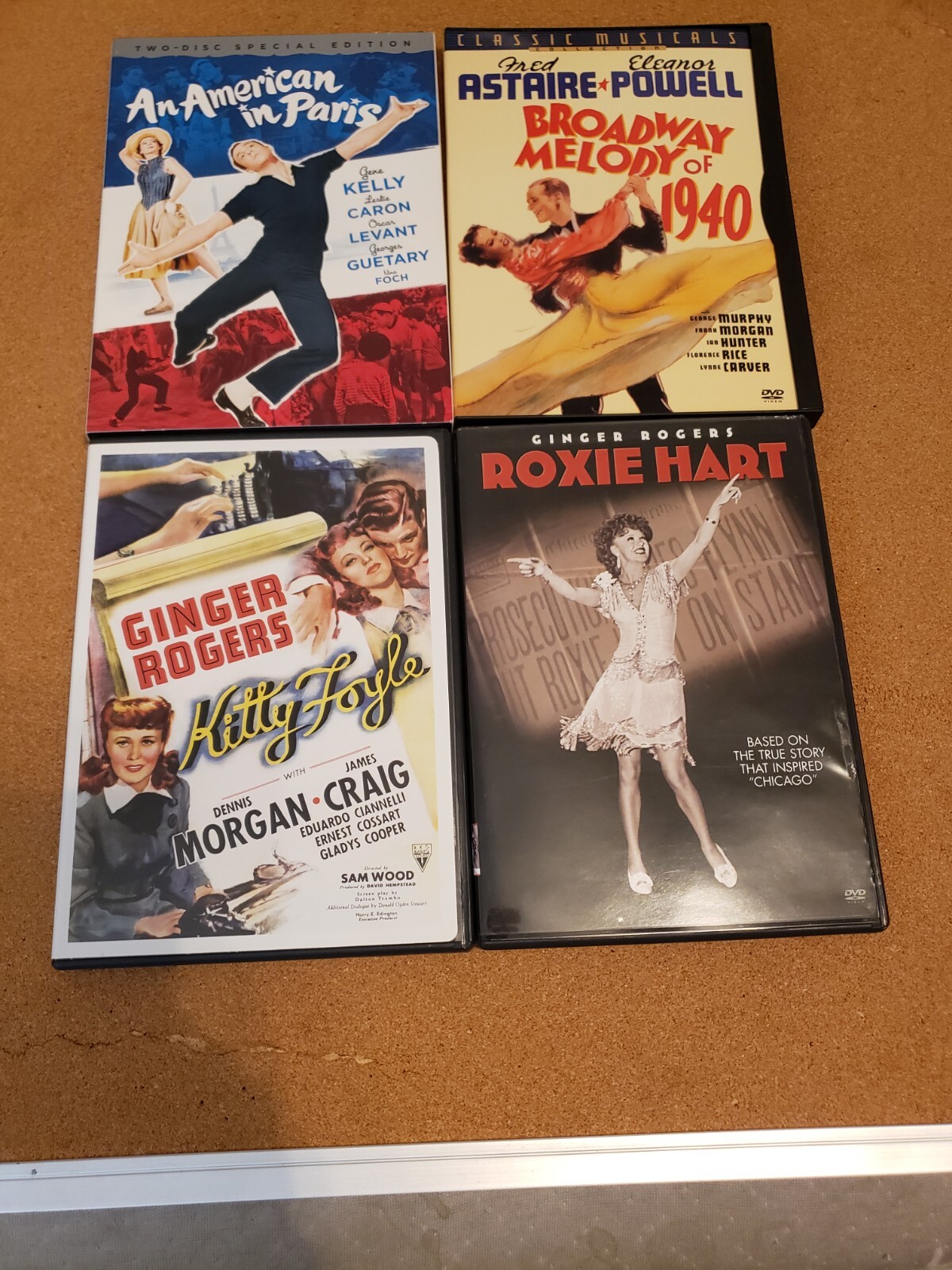 Lot Of 4 Dancing Dvds Kitty Foyle Ginger Rogers Roxie Hart Gene Kelly ...