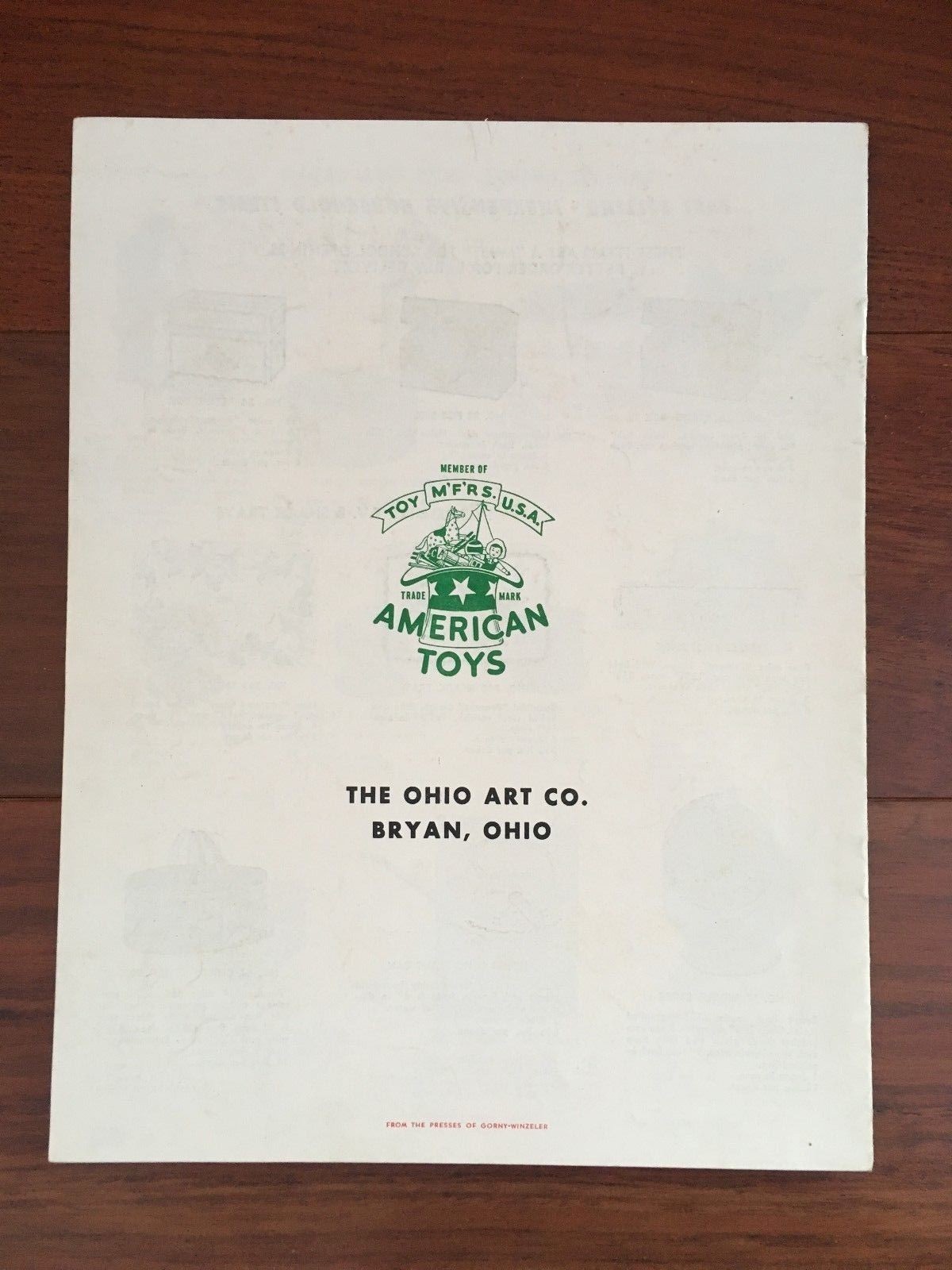 VTG ORIGINAL 1954 THE OHIO ART CO FALL /WINTER CATALOG OF LITHOGRAPHED ...