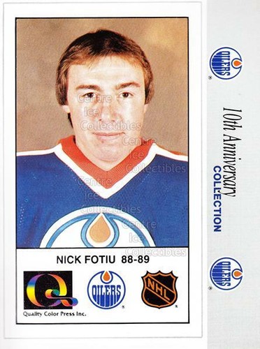 1988-89 Edmonton Oilers Tenth Anniversary #143 Nick Fotiu | eBay