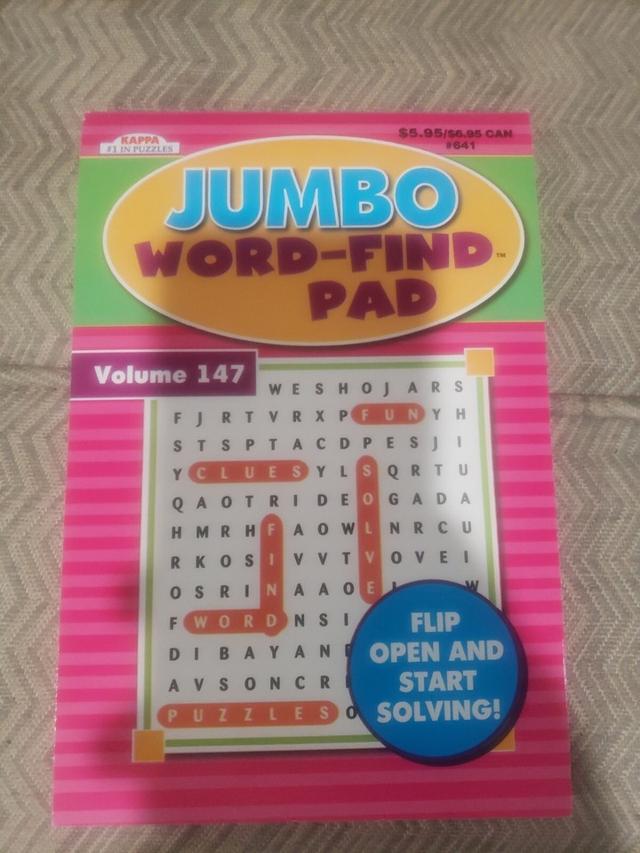 Jumbo Word-Find Pad volume 147 | eBay