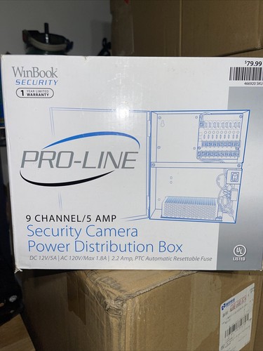 WinBook Pro-Line 9CH/5 AMP Security Camera Power Distribution Box ...