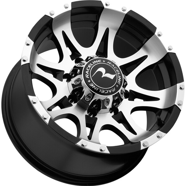 (4) Raceline 982 Raptor 18x9 8x6.5" +20mm Black/Machined Wheels Rims 18 ...
