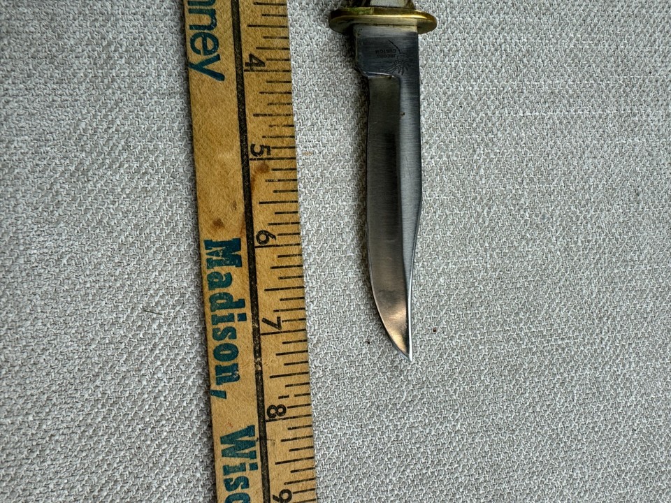 Jacobs Custom Fixed Blade Knife Knives Stag Handle Drop Point | eBay