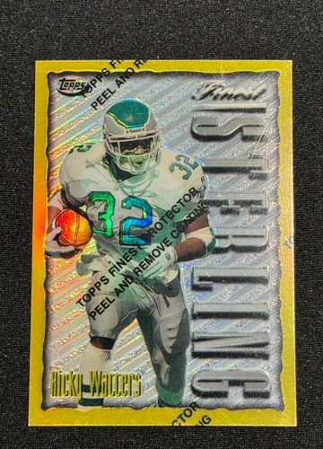 Ricky Watters 1996 Topps Finest Sterling Gold Card #309 REFRACTOR ...