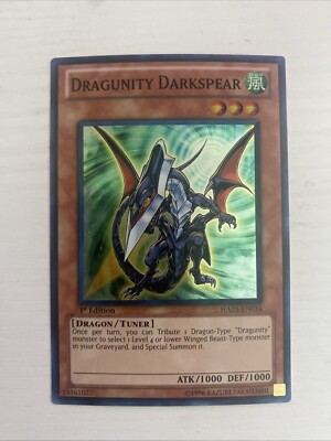 Dragunity Darkspear - 1st Edition - Yugioh Wind Monster - Vintage | eBay