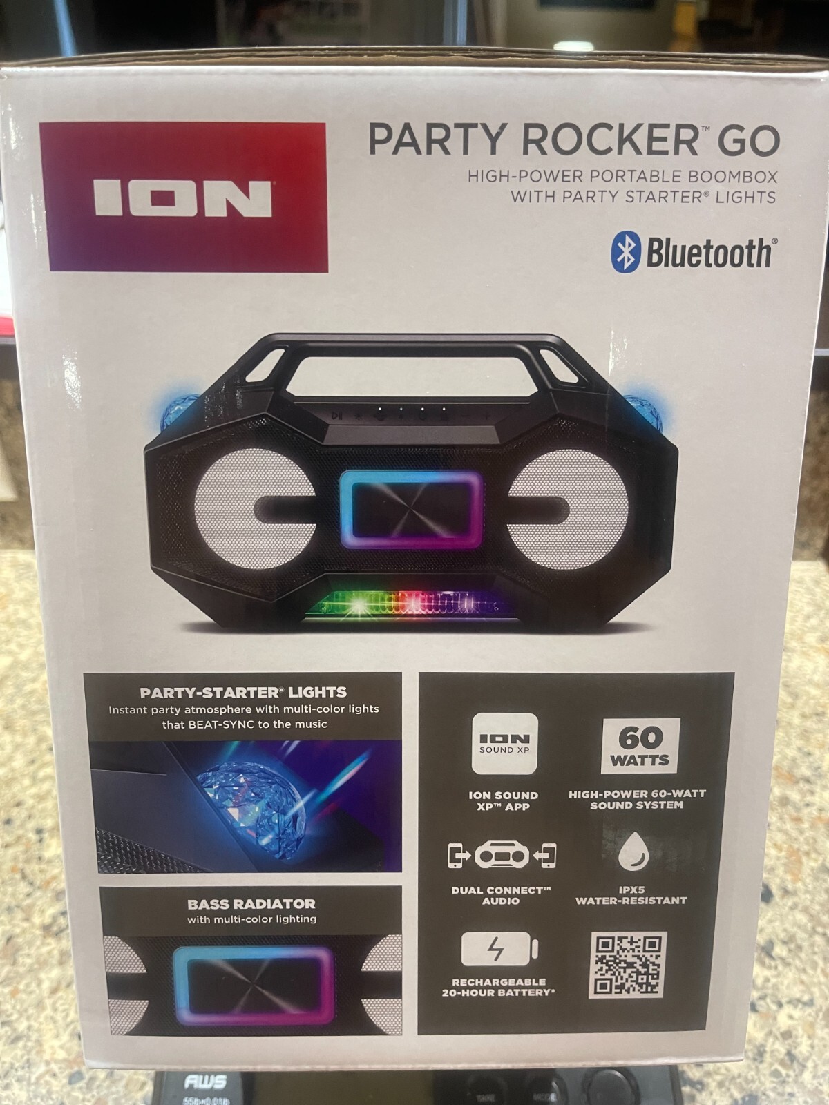NEW ION Audio Party Rocker Go HighPower Boombox Portable Speaker w ...