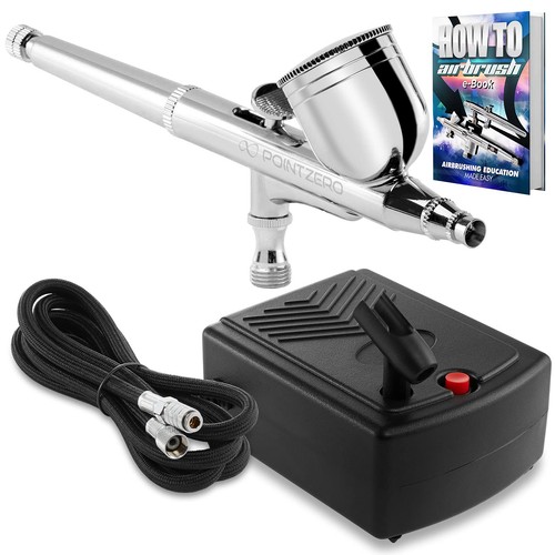 Multi-Purpose Dual-Action Airbrush Set - Mini Compressor Kit ...