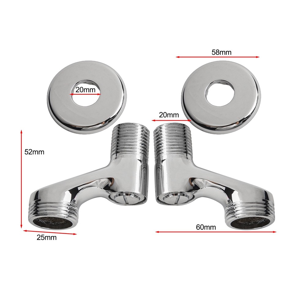 Adjustable Angle Valve Replacement Shower Faucet Adapter Part Stainless ...
