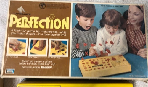Perfection Game with Original Box Missing 1 Shape And Pegs Lakeside ...