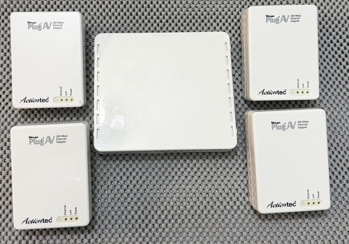 Actiontec Mega Plug AV 200 Mbps Powerline LAN Ethernet Adapters ...