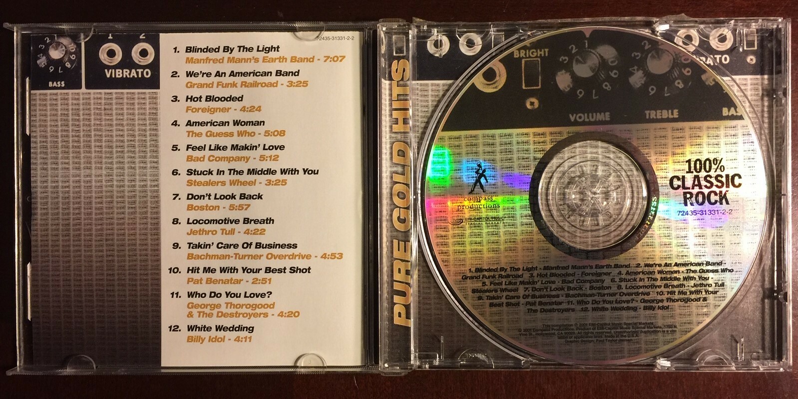 ROCK OUT to 100% CLASSIC ROCK CD By Compass Productions from 2001 a ...