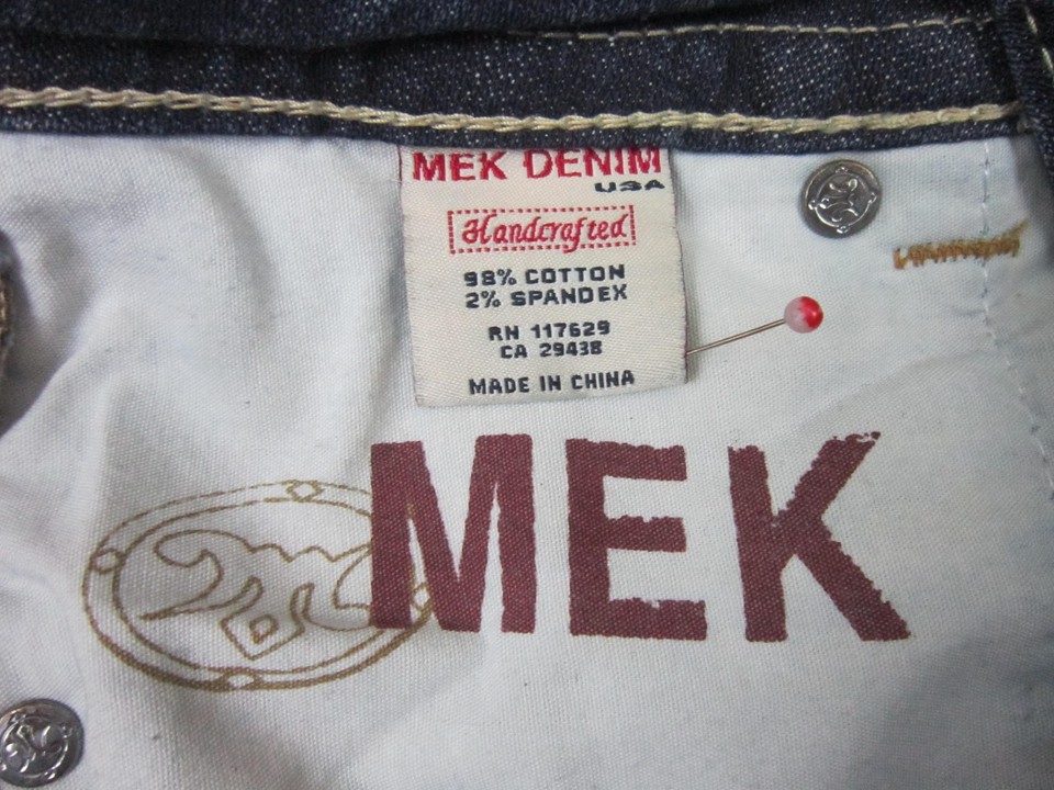 Authentic Mek Denim Santiago straight leg women blue jeans sz 27 x 31 ...