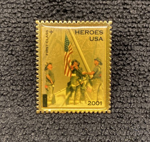 9 11 Heroes USA 2001 USPS First Class Stamp Lapel Hat Pin First ...