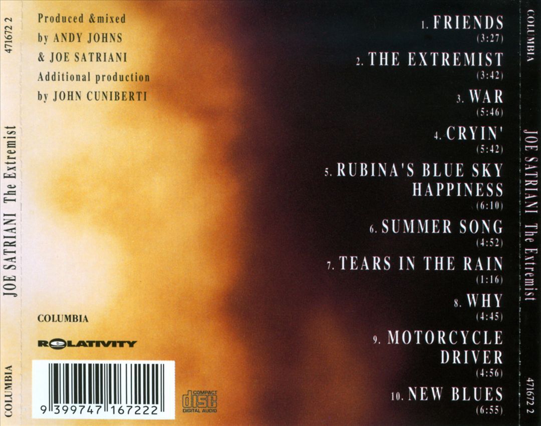 JOE SATRIANI - THE EXTREMIST NEW CD 5099747167225| eBay