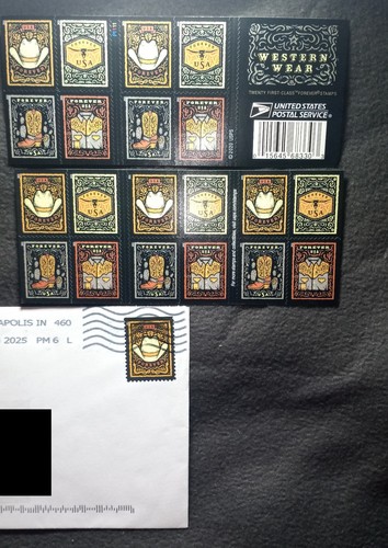 GOOD DEAL - BOOKLET OF 20 WESTERN WEAR FOREVER STAMPS MNH US SCOTT 5615 ...