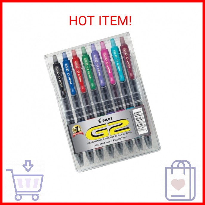Pilot G2 Premium Gel Pens, Gel Roller Pens, Fine Point 0.7 mm Assorted ...