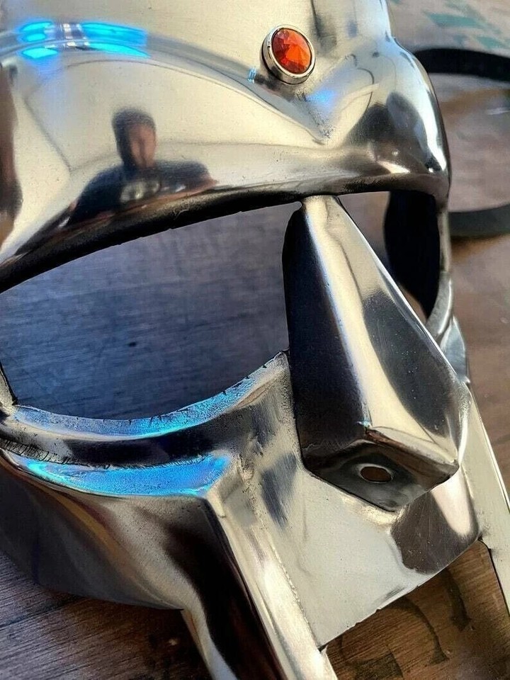 Steel Roman Gladiator Helmet Face Mask Hand Forged MF Doom Medieval ...