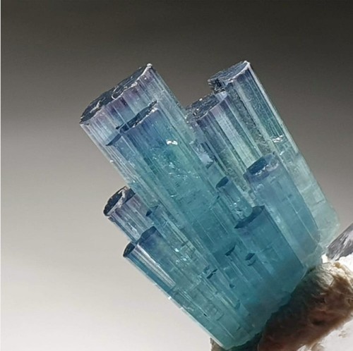 Beautiful Purple Cap Indicolite Color Tourmaline Stepwise Dt Crystal | eBay