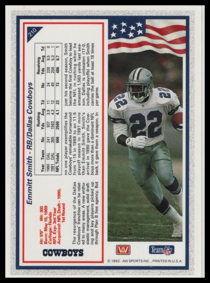 1992 All World #210 Emmitt Smith | eBay
