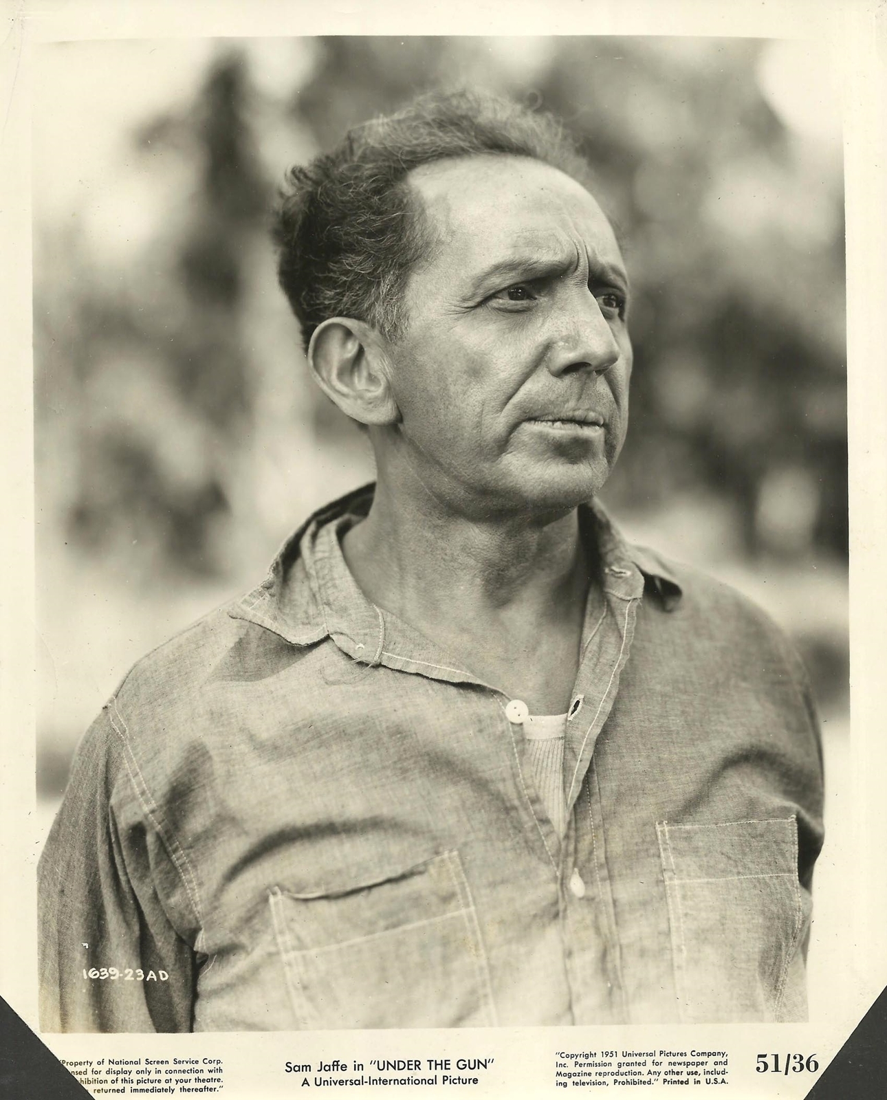 SAM JAFFE in "Under the Gun" Original Vintage Photograph 1951 | eBay