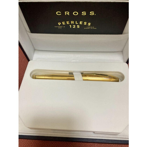 [Almost unused] Cross fountain pen, 18K gold plated, limited edition ...