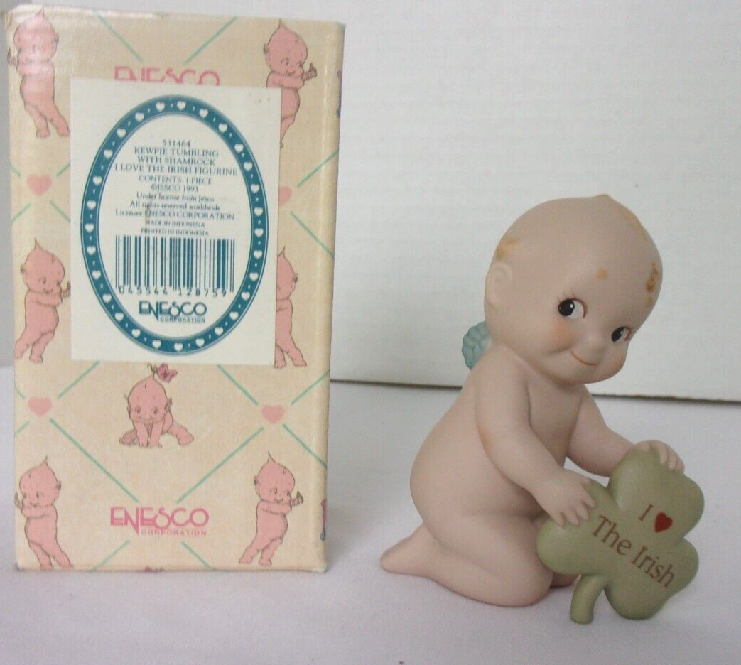 Kewpie+Tumbling+with+Shamrock+Luck+O%27+the+Irish+Porcelain+Enesco ...
