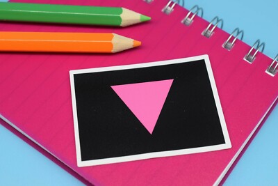 Pink Triangle Flag Sticker Vinyl gay pride rights movement LGBT LGBTQ ...