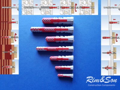 High Quality Fischer Duo Power Nylon Rawl Anchor Plugs 6mm 8mm 10mm ...