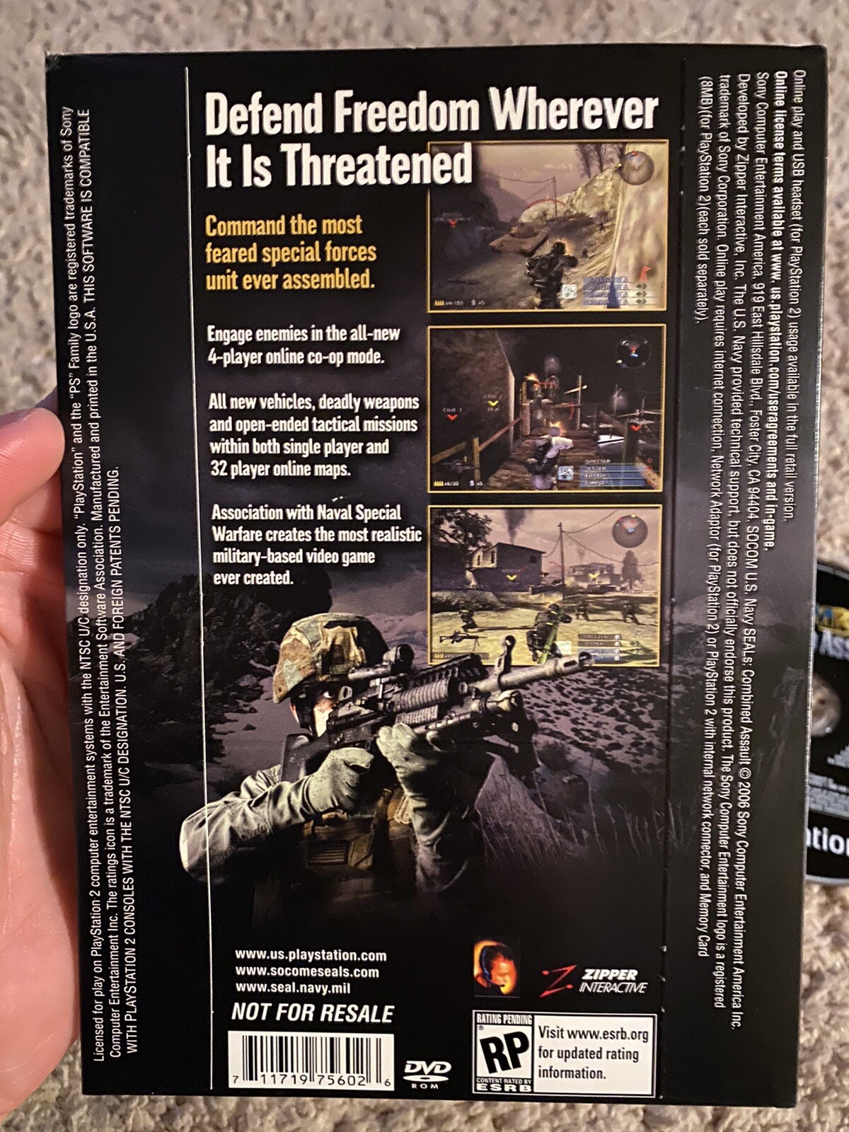 PlayStation 2 SOCOM: US Navy SEALs Combined Assault Demo Sony PS2 RARE ...