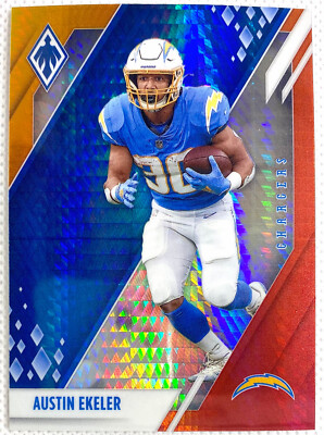2021 Panini Phoenix Football Austin Ekeler Fire Burst Card Los Angeles ...