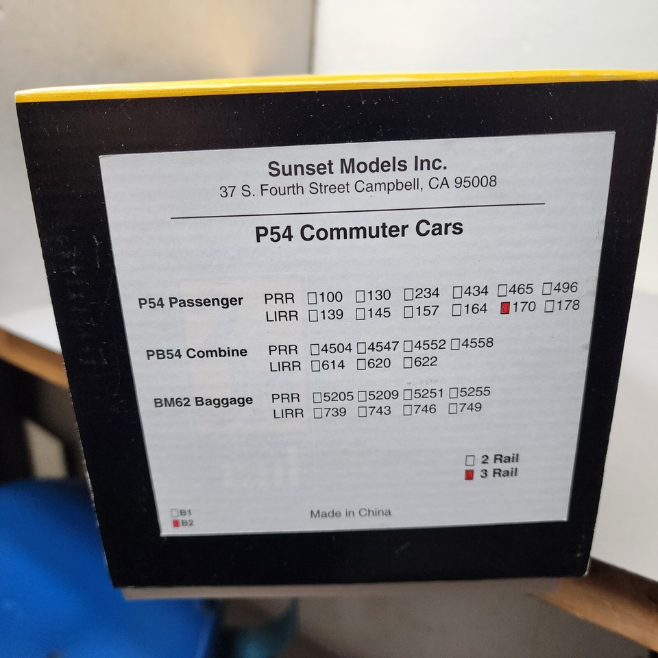 3RD RAIL - SUNSET MODELS O Long Island RR P54 COMMUTER CAR 170 P54 ...