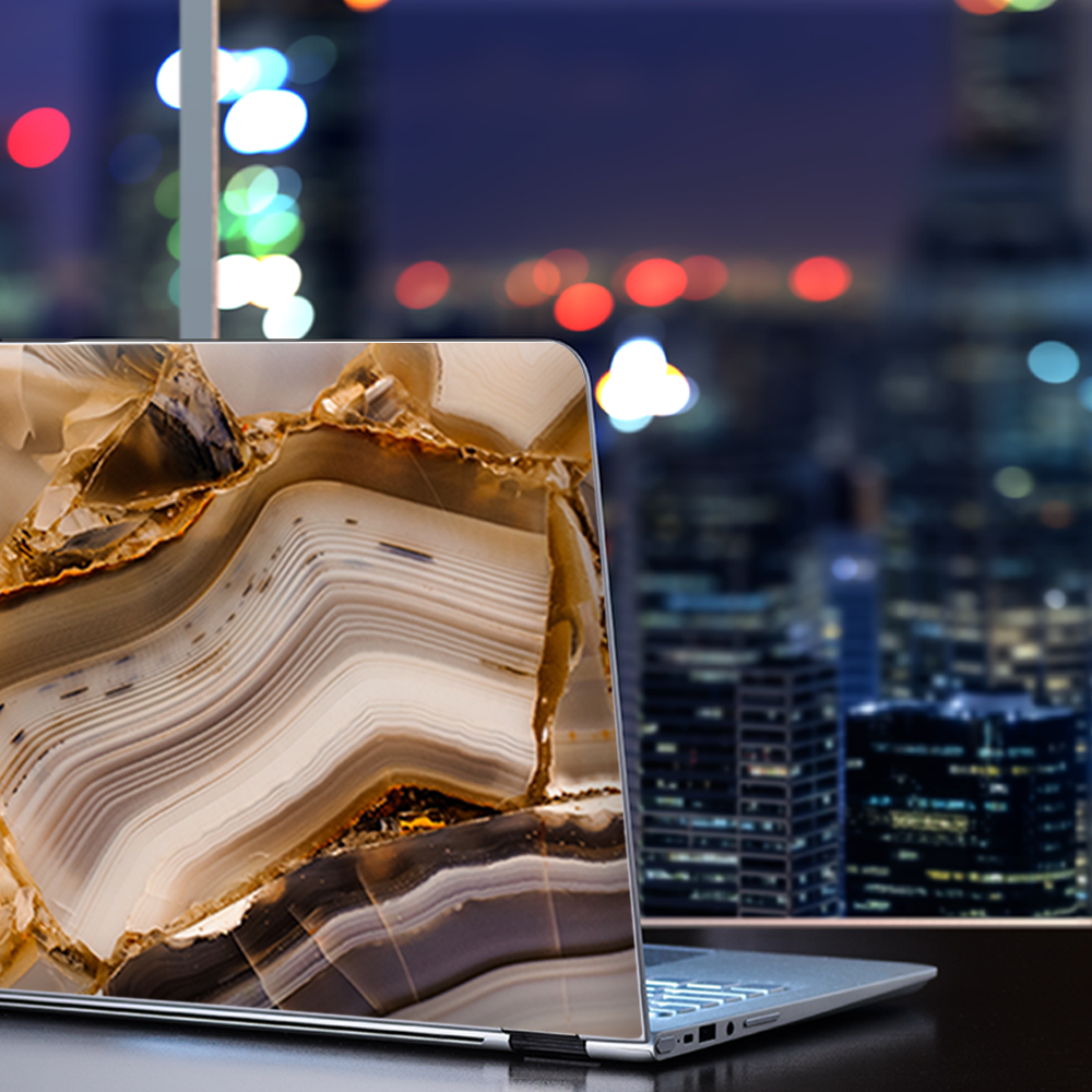 Universal Laptop Skins Wrap for 14" - Rock Disection Geode Precious ...
