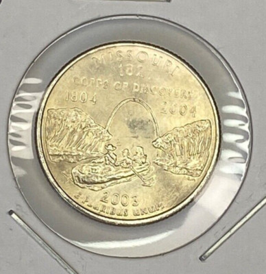 2003 Denver Mint MISSOURI Statehood Quarter Uncirculated 25¢ MS+ #25048 ...