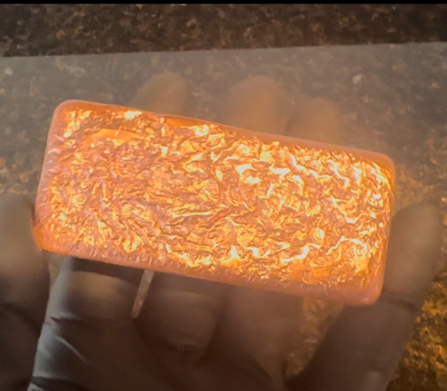 🔥 Gorgeous 1 + Lb Pound .999 Pure Copper ART Bars Bullion Hand Poured ...