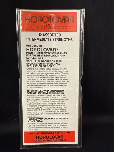 400 Day Anniversary Clock Suspension Spring 12 Assorted Intermediate ...