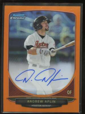 Andrew Aplin Auto Rookie /25 Orange Refractor 2013 Bowman Chrome ...