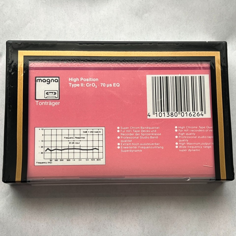 Magna Superchrom SCR 60 Chrome CRO2 vintage cassette tape new sealed ...