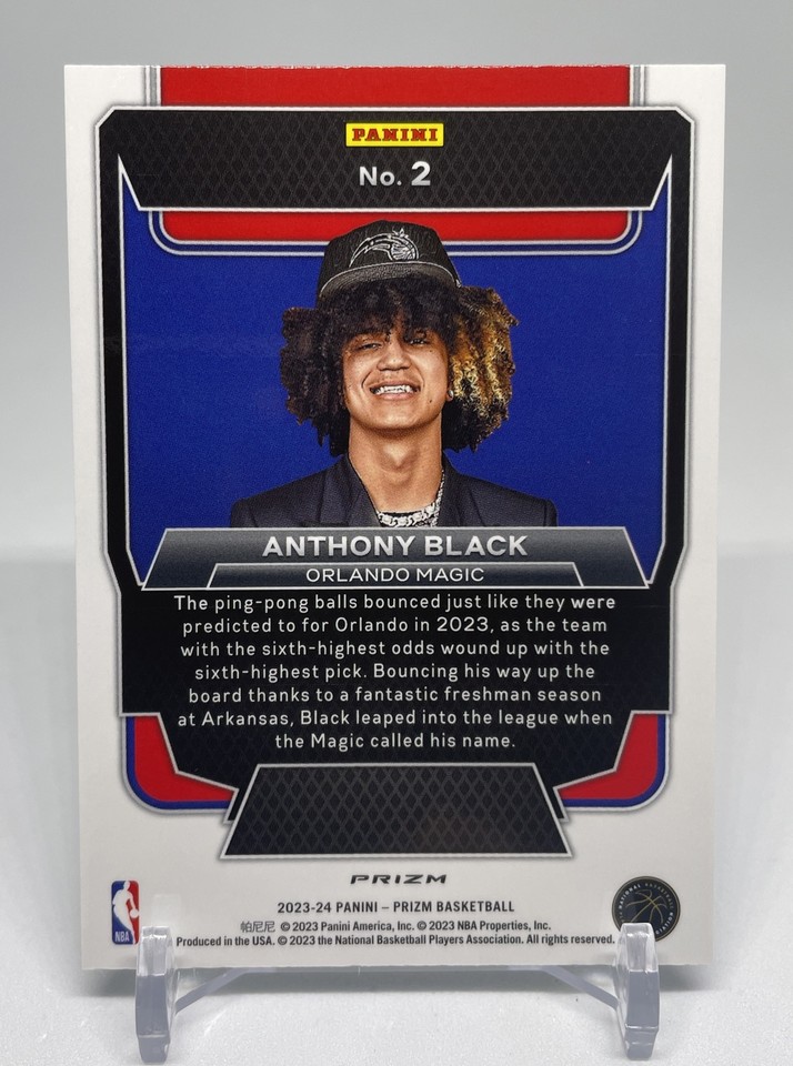 Anthony Black 2023-24 Prizm Luck Of The Lottery FAST BREAK PRIZM Rookie ...