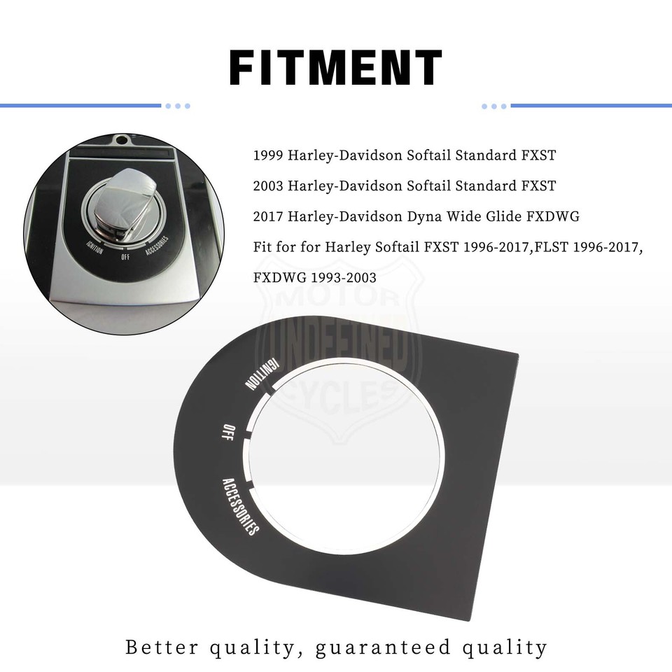 For Harley Dash Cover Switch Nameplate Dyna FXDWG 93-03 Softail FXST ...