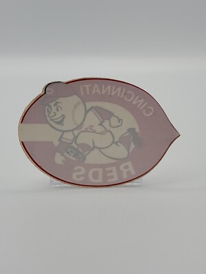 Vintage 1980's MLB CINCINNATI REDS Mr. Redlegs 4½" Car WINDOW DECAL ...