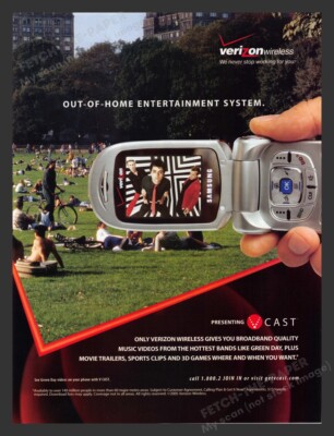 Samsung V Cast Verizon Wireless Green Day 2000s Print Advertisement Ad ...