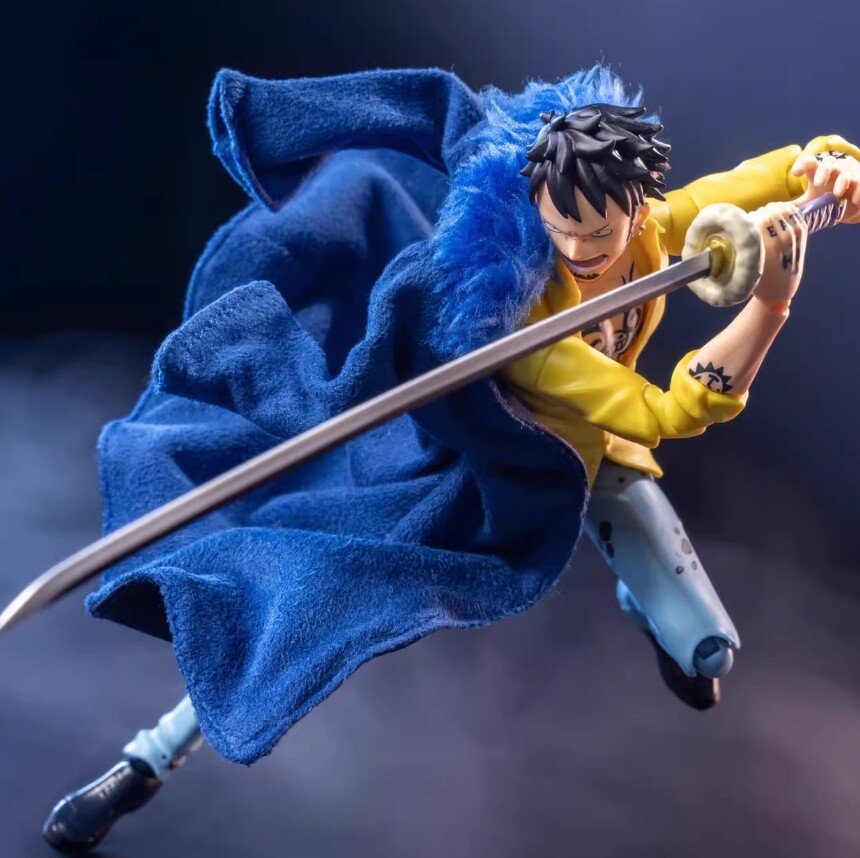 One Piece Trafalgar law Custom Wired Cape Cloak For S.H.Figuarts SHF（No ...