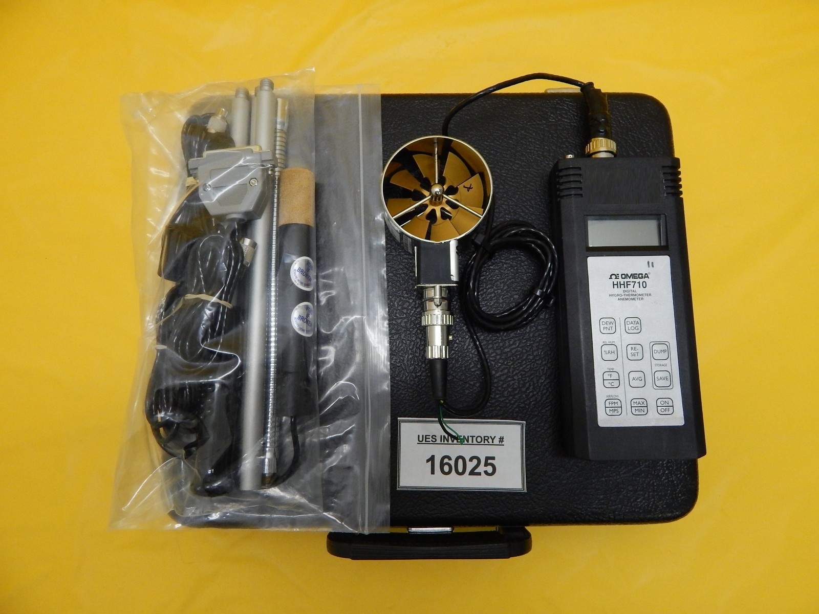 Omega Engineering HHF710 Digital Hygro-Thermometer Anemometer Meter Set ...
