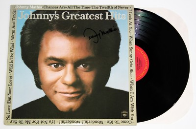 JOHNNY MATHIS SIGNED GREATEST HITS LP VINYL RECORD ALBUM AUTOGRAPHED ...